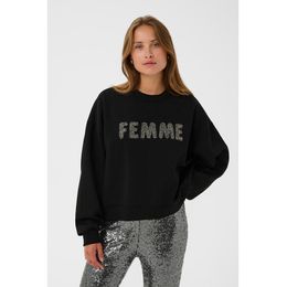 Kaffe Sweatshirt in Schwarz - 43% | Gr&ouml;&szlig;e M | Damen-sweatshirts-jacken