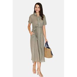 Le Jardin du Lin Leinen-Kleid in Khaki - 73% | Gr&ouml;&szlig;e 40 | Damen-kleider