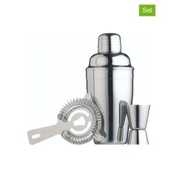 BarCraft 3tlg. Cocktailshaker-Set in Silber - 16% | Gedeckter-tisch