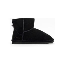 Clarks Leder-Winterboots in Schwarz - 56% | Größe 36 | Damen-stiefel