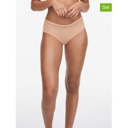 Chantelle 2er-Set: Slips in Beige - 78% | Gr&ouml;&szlig;e 42 | Damen-unterteile