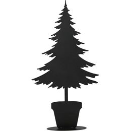 POSIWIO Dekoaufsteller "Baum im Topf" in Schwarz - (B)30 x (H)57 cm - 11% | Gartendeko