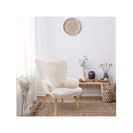 THE HOME DECO FACTORY Sessel "Helsinki" in Wei&szlig; - (B)74 x (H)100 x (T)65 cm - 62% | Sitzmoebel