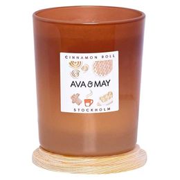 AVA & MAY AVA & MAY Duftkerze "Cinnamon Roll" in Braun - 180 g - 39% | Kerzen-vasen
