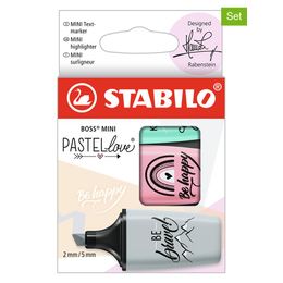 Stabilo 6er-Set: Textmarker "Stabilo BOSS MINI Pastellove 2.0" - 2x 3 St&uuml;ck - 11% | Schulzubehoer