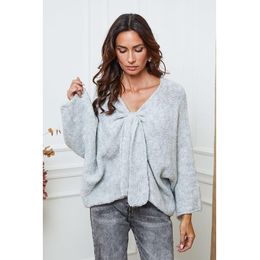 So Cachemire Pullover "Chiwel" in Grau - 58% | Gr&ouml;&szlig;e XL | Damen-pullover-cardigans