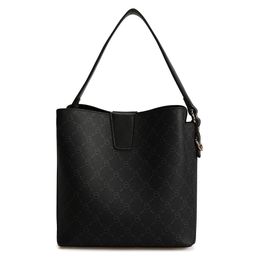 Lucky Bees Schultertasche in Grau/ Schwarz - (B)25 x (H)20 x (T)13 cm - 58% | Damen-taschen