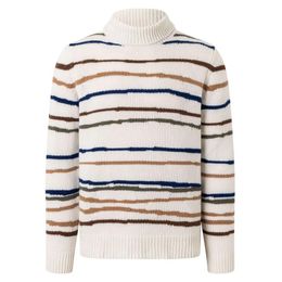 Maerz Muenchen Wollrollkragenpullover in Weiß - 60% | Größe 56 | Herren-plussize