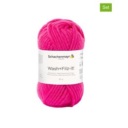 Schachenmayr since 1822 10er-Set: Wollgarne ''Wash+Filz-it!'' in Pink - 10x 50 g - 24% | Kreativbedarf-diy