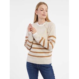 ORSAY Pullover in Creme/ Hellbraun - 47% | Gr&ouml;&szlig;e M | Damen-pullover-cardigans