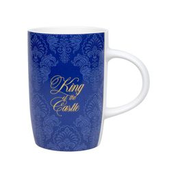 K&ouml;nitz K&ouml;nitz Jumbotasse ''King of Castle'' in Blau/ Wei&szlig; - 600 ml - 12% | Gedeckter-tisch