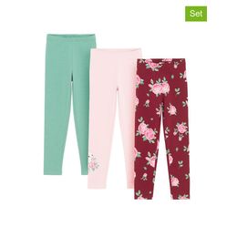 COOL CLUB 3er-Set: Leggings in Rot/ Rosa/ T&uuml;rkis - 40% | Gr&ouml;&szlig;e 104 | Kinderhosen