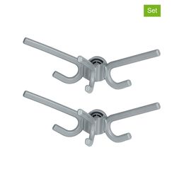 Wenko 2er-Set: Haken "Herkules" in Grau - (B)29 x (H)12,5 x (T)15 cm - 38% | Garderoben
