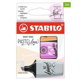 Stabilo 6er-Set: Textmarker "Stabilo BOSS MINI Pastellove 2.0" - 2x 3 Stück - 11% | Schulzubehoer