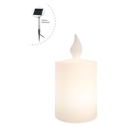 8 Seasons LED-Solardekoleuchte "Candle" in Weiß - (H)60 x Ø 38,5 cm - 38% | Lichterketten-dekobeleuchtung