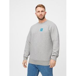 Derbe Sweatshirt in Grau/ Hellblau - 46% | Gr&ouml;&szlig;e S | Herren-plussize