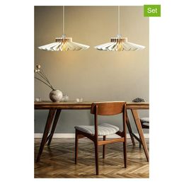 Opviq 2er-Set: H&auml;ngeleuchten "Daisy" in Wei&szlig; - &Oslash; 52 cm - 67% | Haengeleuchten-deckenleuchten