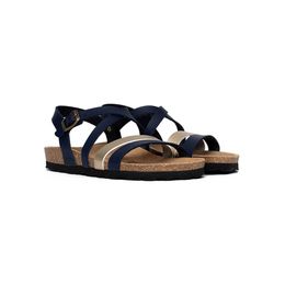 BACKSUN Sandalen in Dunkelblau/ Gold - 65% | Größe 38 | Damen-sandalen