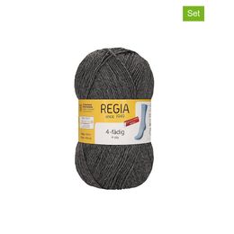 Regia 10er-Set: Wollgarne ''4fach Uni'' in Grau - 10x 50 g - 33% | Kreativbedarf-diy