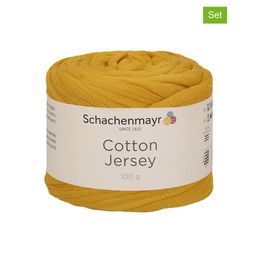 Schachenmayr since 1822 9er-Set: Baumwoll-Mixgarne ''Cotton Jersey'' in Senf - 9x 100 g - 37% | Kreativbedarf-diy