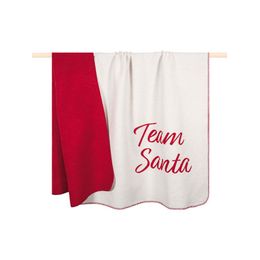 PAD Concept Plaid ''Team Santa'' in Rot/ Weiß - (L)200 x (B)150 cm - 51% | Decken