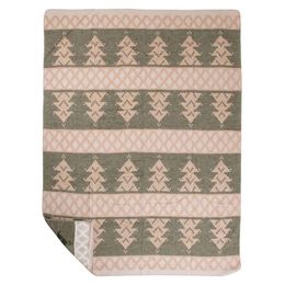 MARS & MORE Mars & More Plaid ''Tree'' in Grün/ Beige - (L)200 x (B)150 cm - 59% | Decken