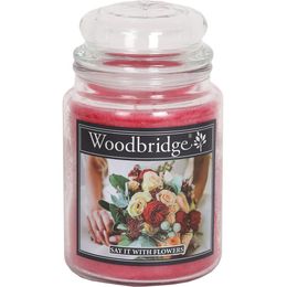 Woodbridge Duftkerze "Say It With Flowers" in Rot - 565 g - 26% | Kerzen-vasen
