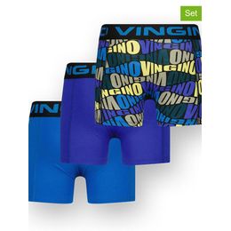 Vingino 3er-Set: Boxershorts in Blau/ Dunkelblau - 35% | Größe 134/140 | Kinder-waesche