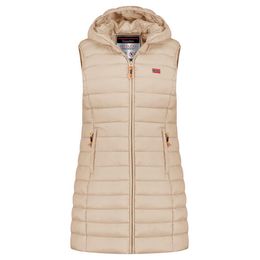 Geographical Norway Steppweste "Vatikolor" in Beige - 64% | Gr&ouml;&szlig;e L | Damen-outdoorjacken