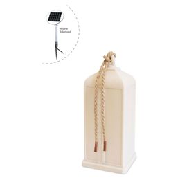 8 Seasons LED-Solardekoleuchte "Lantern" in Beige - (B)19 x (H)45 cm - 39% | Lichterketten-dekobeleuchtung