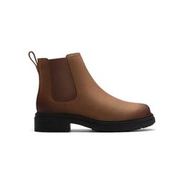 Clarks Leder-Chelsea-Boots in Hellbraun - 58% | Gr&ouml;&szlig;e 38 | Stiefeletten