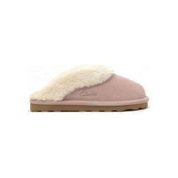 Clarks Leder-Hausschuhe in Rosa - 42% | Größe 38 | Damen-pantoletten