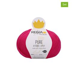 Regia 5er-Set: Wollgarne ''Premium Pure'' in Pink - 5x 100 g - 20% | Kreativbedarf-diy