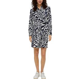 s.Oliver RED LABEL Kleid in Dunkelblau/ Wei&szlig; - 64% | Gr&ouml;&szlig;e 40 | Damen-kleider