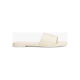 Tommy Hilfiger Shoes Leder-Pantoletten in Creme - 30% | Gr&ouml;&szlig;e 39 | Damen-pantoletten