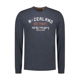 New Zealand Auckland Longsleeve in Dunkelblau - 57% | Gr&ouml;&szlig;e L | Herrenshirts