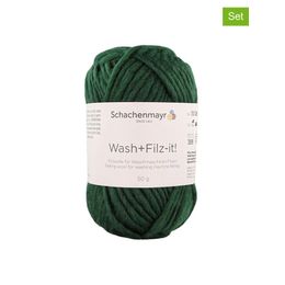 Schachenmayr since 1822 10er-Set: Wollgarne ''Wash+Filz-it!'' in Grün - 10x 50 g - 19% | Kreativbedarf-diy
