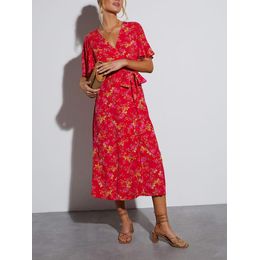 Milan Kiss Kleid in Rot/ Beige - 62% | Gr&ouml;&szlig;e L | Damen-kleider