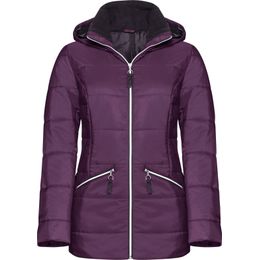Damen Steppjacke mit Wattierung, w&auml;rmend aubergine, Gr&ouml;&szlig;e 56