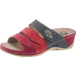 MUBB Damen Pantolette rot-grau Gr&ouml;&szlig;e 38