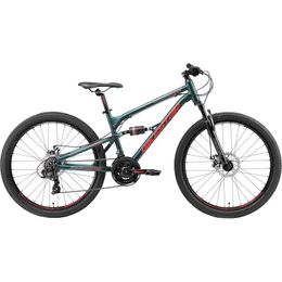 Bikestar Mountainbike 21 Gang Shimano RD-TY300 Schaltwerk Kettenschaltung f&uuml;r Damen und Herren, Kettenschaltung gr&uuml;n Mountainbike