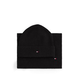 Tommy Hilfiger Beanie &raquo;TH FLAG BEANIE & SCARF&laquo; M&uuml;tze mit Schal, in Geschenkbox Black