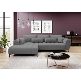 WERK2 Ecksofa »Garay, XXL-Liegefläche, elektrisch ausziehbar auf ca. 228×126 cm« Luxus in Übergröße: XXL-Liegefläche, Komfort-Ottomane & stilvolle...