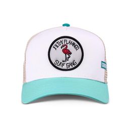 COASTAL Trucker Cap &raquo;HFT Filthy Flamingo&laquo; white/pale blue/khaki