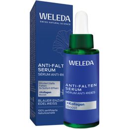 Weleda Anti-Falten-Serum »Anti-Falten Serum Blauer Enzian & Edelweiss« 30ml 3x Sofort-Effekt: Spürbare Festigkeit, Feuchtigkeits-Boost, genährte Haut