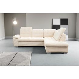 WERK2 Ecksofa &raquo;Bonny inkl. Kopfteilverstellung, Bettfunktion, Stauraum, Breite 265cm&laquo; Komfortwunder mit Schlaffunktion, verstellbarem Kopfteil &...