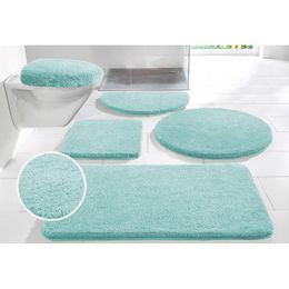 my home Badematte &raquo;Merida, Badvorleger, Badezimmer Teppich&laquo; H&ouml;he 32 mm rutschhemmend beschichtet fu&szlig;bodenheizungsgeeignet schnell trocknend 
