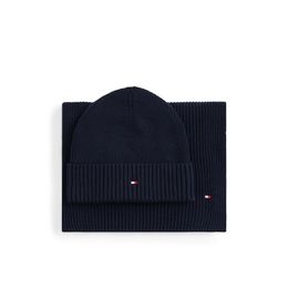 Tommy Hilfiger Beanie »TH FLAG BEANIE & SCARF« Mütze mit Schal, in Geschenkbox Space Blue