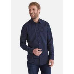 Stooker Men Langarmhemd »HUGH Hemd Langarm Regular Fit« Langarm Hemd Regular Fit für Herren blue graphic 3XL - US-Größen US-Größen 3XL Modern Kent...