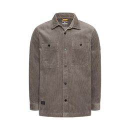Camel Active Langarmhemd Overshirt aus Cord Stone Grey 3XL - N-Gr N-Gr 3XL Overshirt f&uuml;r Herren von Camel Active
